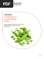 A Levels Biology Syllabus | PDF