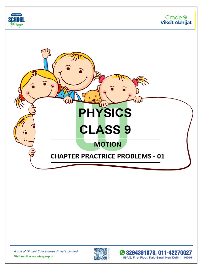 G9@Mohd - Ahmad@Motion (MCQ - 14th Jan 2024) @physics | PDF | Acceleration | Speed
