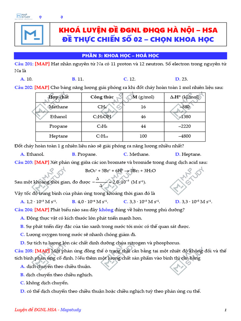 De Luyen Tap Hoa Hoc So 02 | PDF