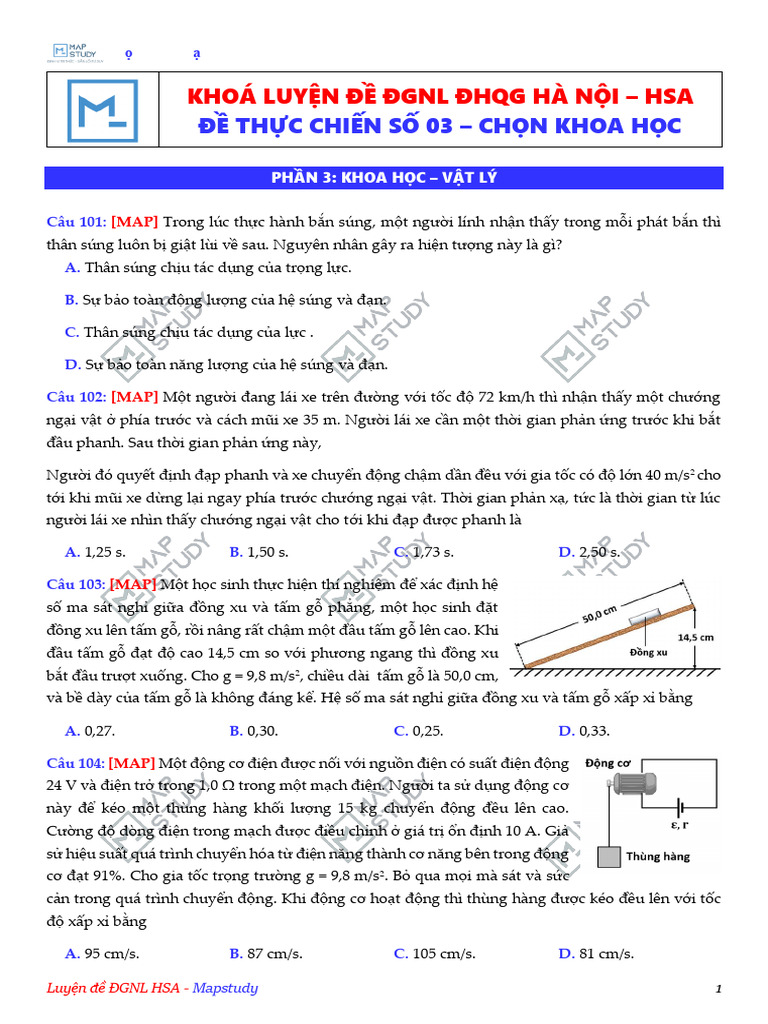 De Luyen Tap Vat Ly So 3 | PDF
