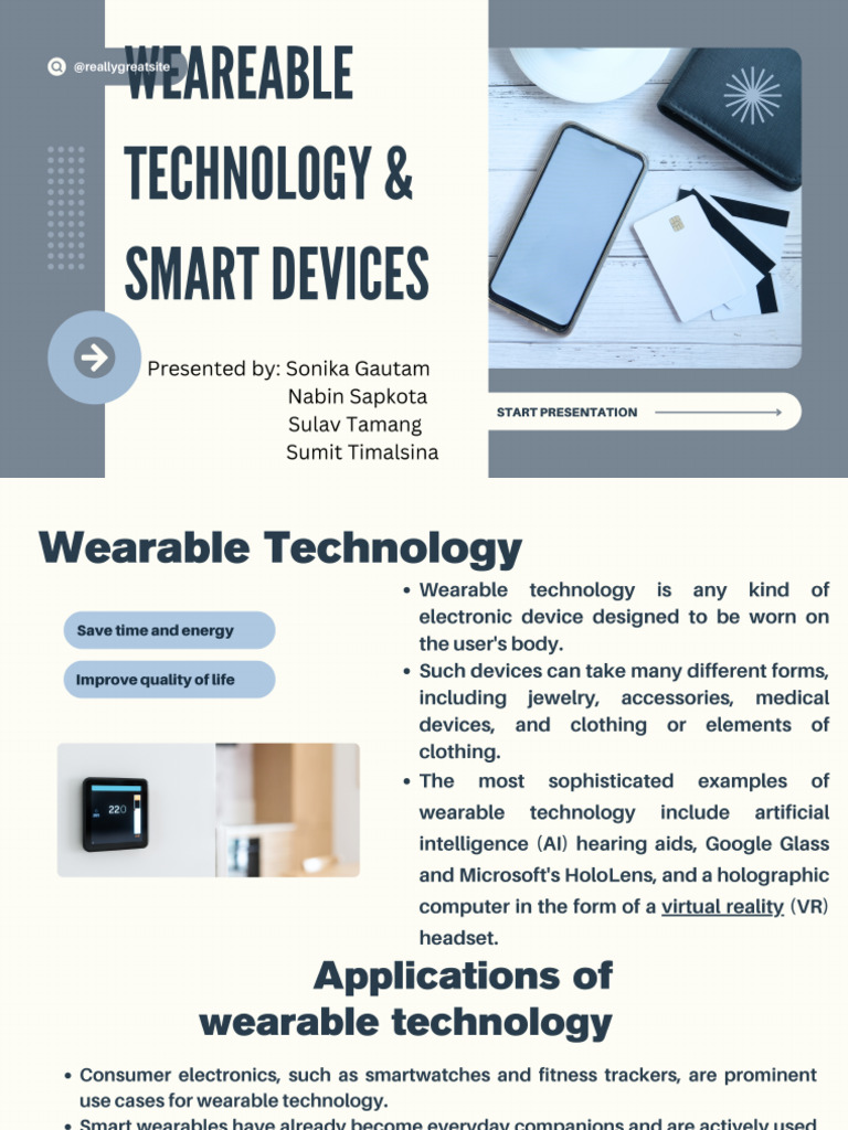 Wearable Technology &smart Devices | PDF