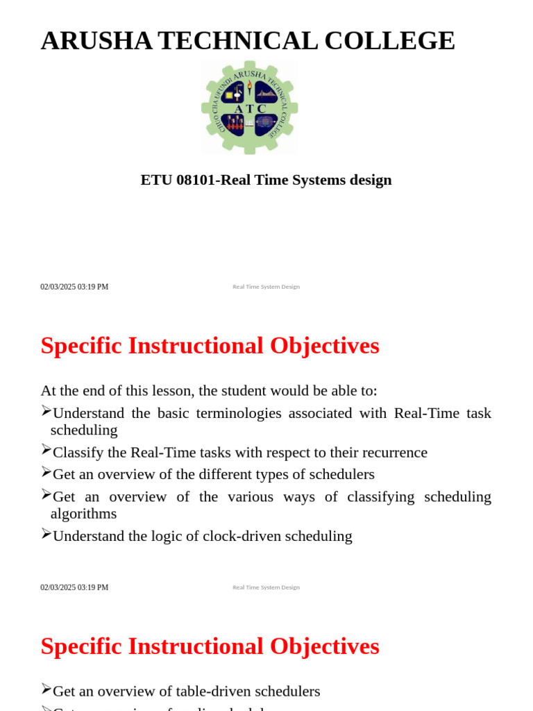 Task Scheduling Algorithms 1 Pdf Scheduling Computing Real Time Computing