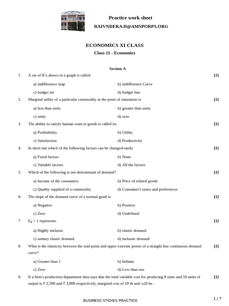Economics QP micro worksheet | PDF | Demand | Supply (Economics)