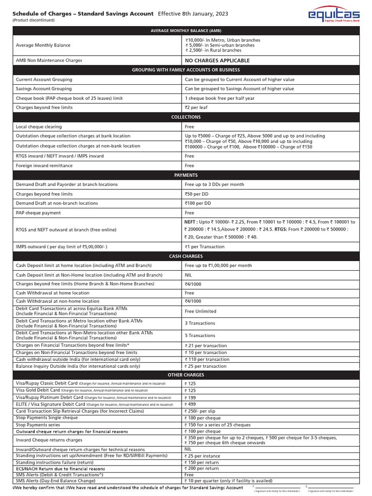 Standard Savings SOC June 2024 02a87b3755 | PDF | Cheque | Debit Card