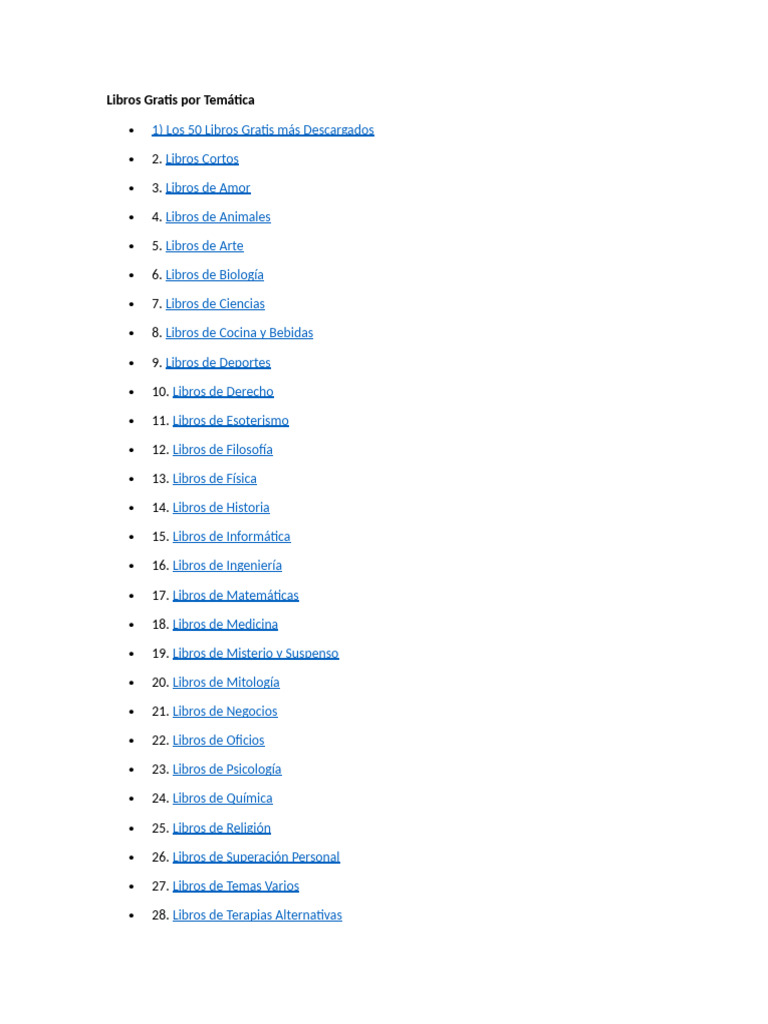 Libros Gratis Por Temática | PDF