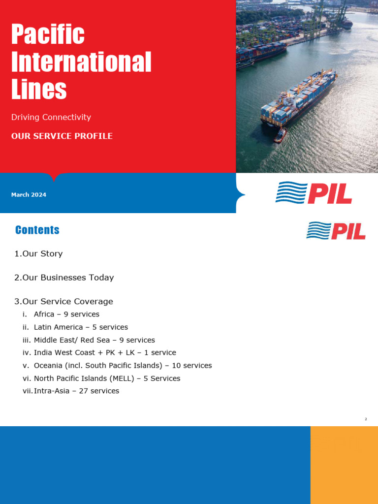 PIL Port-to-Port Sailing Schedule 2024 | PDF | Shipping | Water Transport