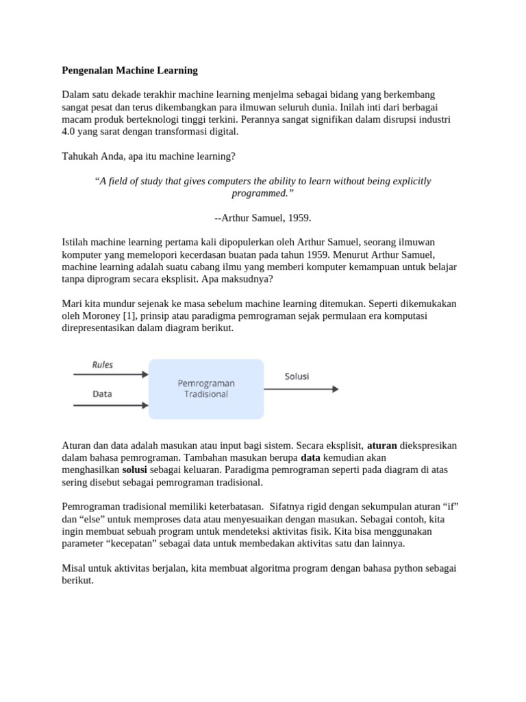 Pengenalan Machine Learning | PDF