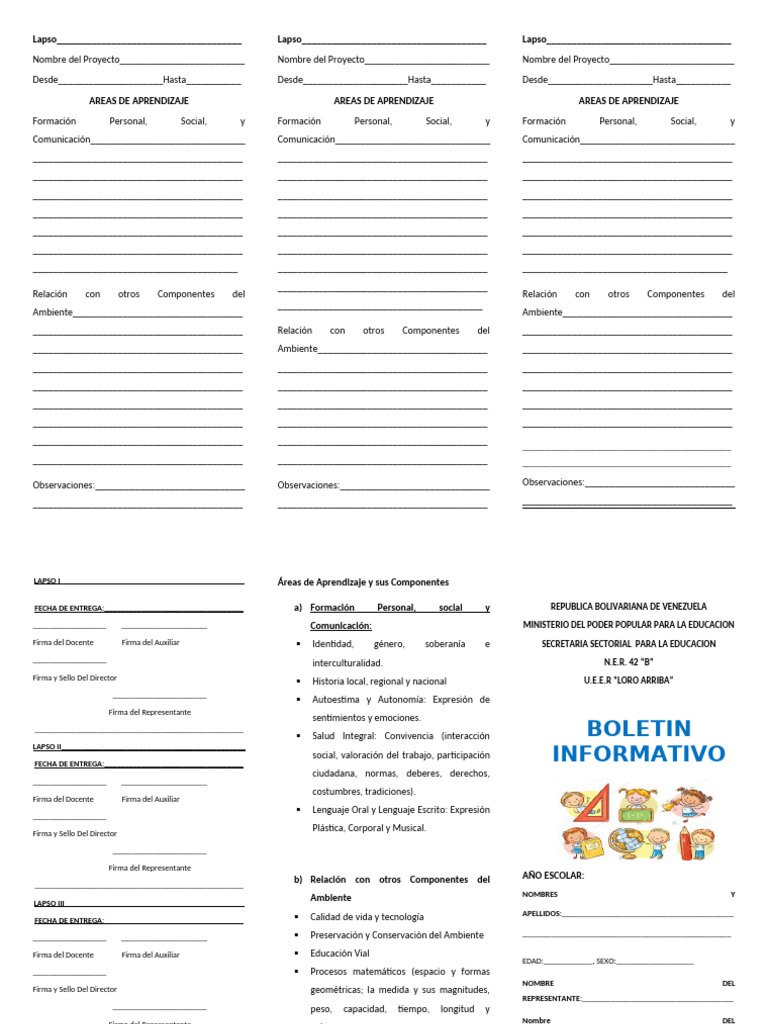 triptico LORO ARRIBA | PDF | Aprendizaje