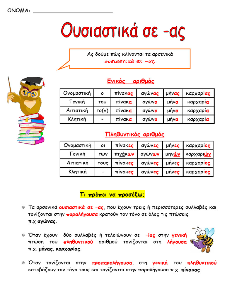 Ουσιαστικά_σε_-ας | PDF