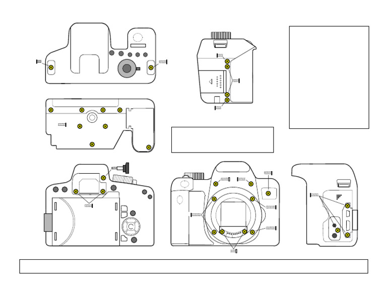 Canon Rebel T7i 800D Screw Layout Diagram 1 | PDF | Screw