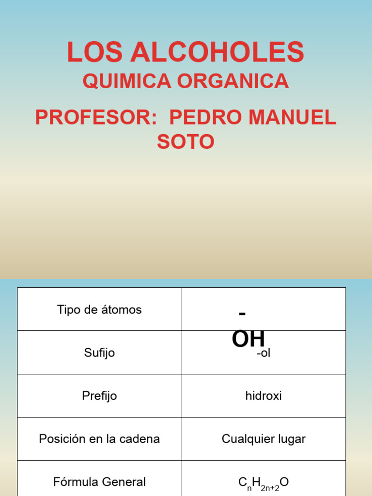 Los Alcoholes | PDF | Ácido | Química Orgánica