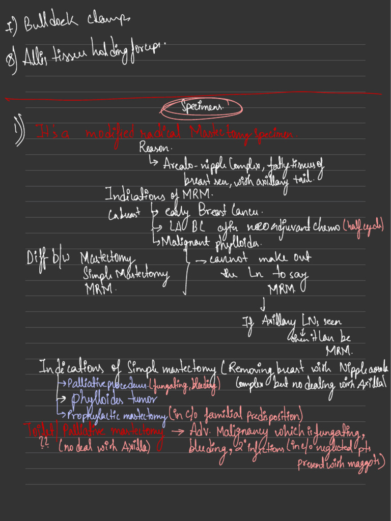 Surgery Specimens Pdf Mastectomy Causes Of Death