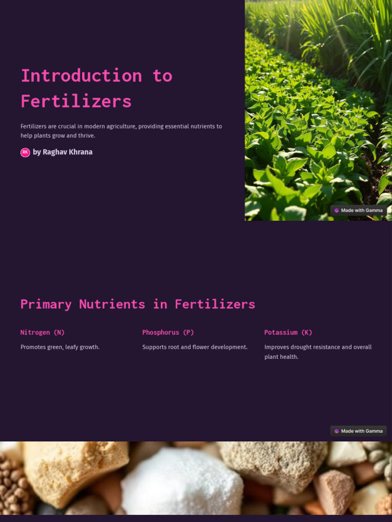 Introduction To Fertilizers | PDF