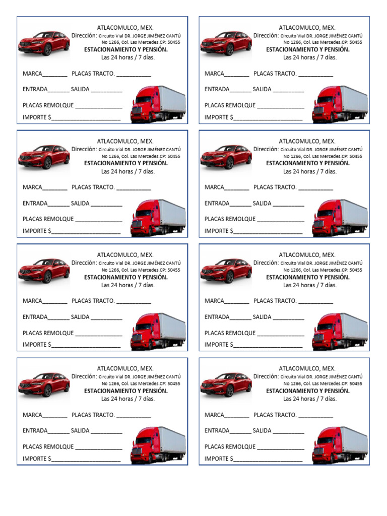 Estacionamiento y Pensión en Atlacomulco | PDF