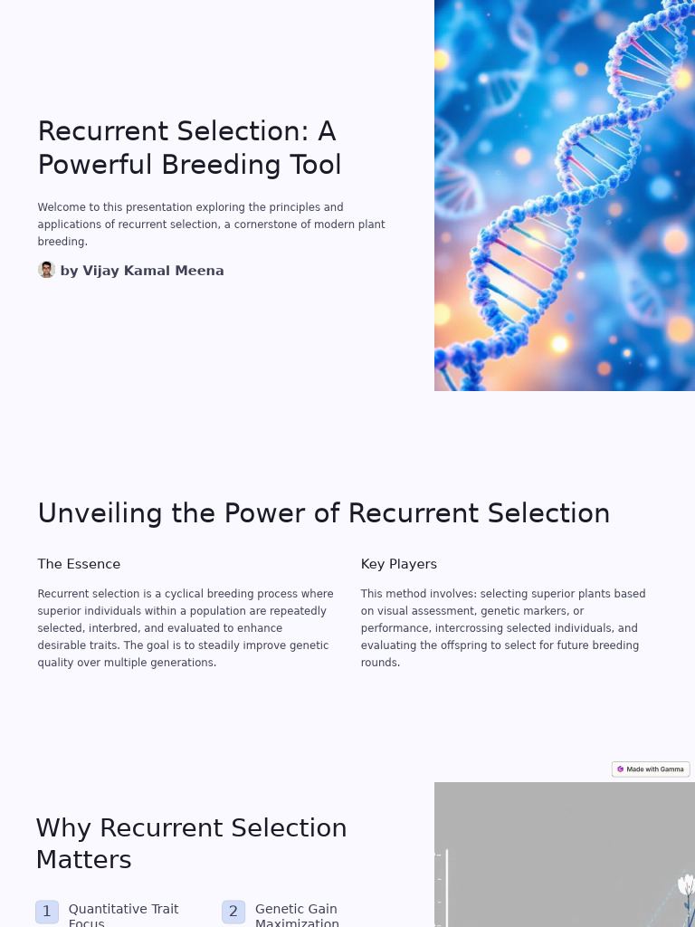 Recurrent Selection A Powerful Breeding Tool | PDF | Plant Breeding ...