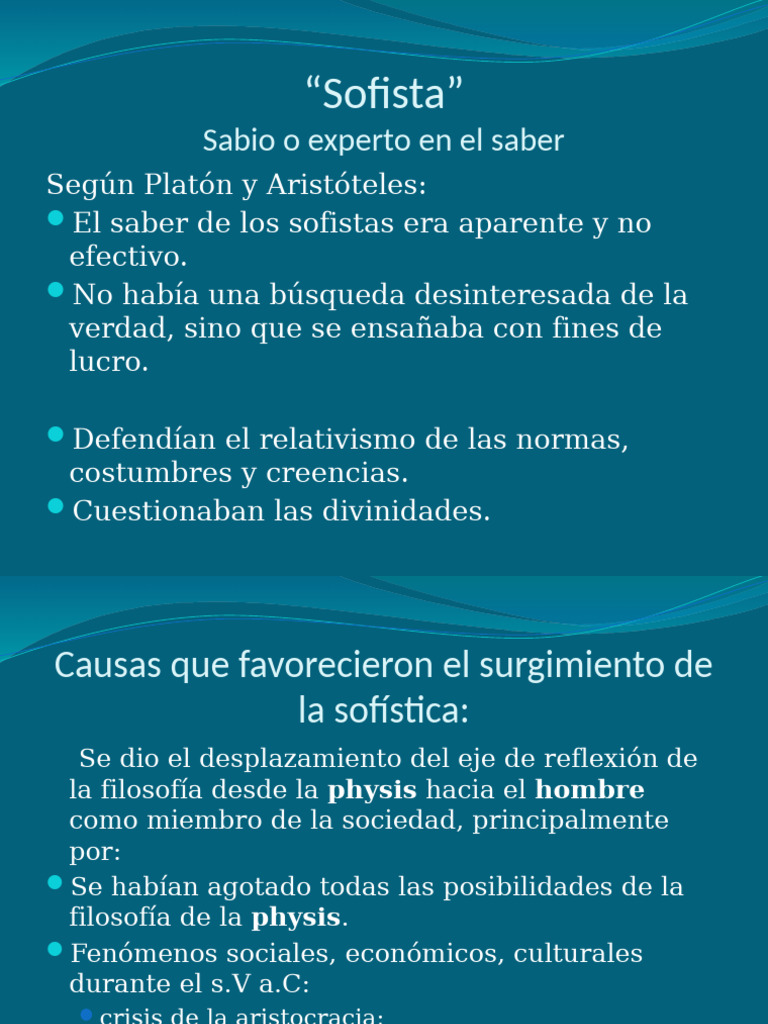 Sofistas y Sócrates: Conocimientos y Ética | PDF | Verdad | Sócrates
