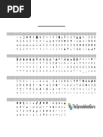 Wingdings Webdings Character Map Chart | PDF | Latin Script | Western ...