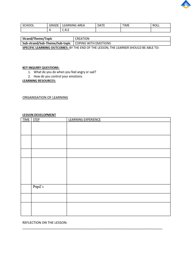 CRE GRADE 4 LESSON PLANS - The Holy Bible and Creation | PDF | Bible ...