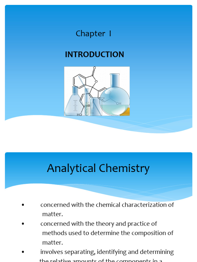 CHM121 01 Chapter 1 Introduction | PDF | Analytical Chemistry ...