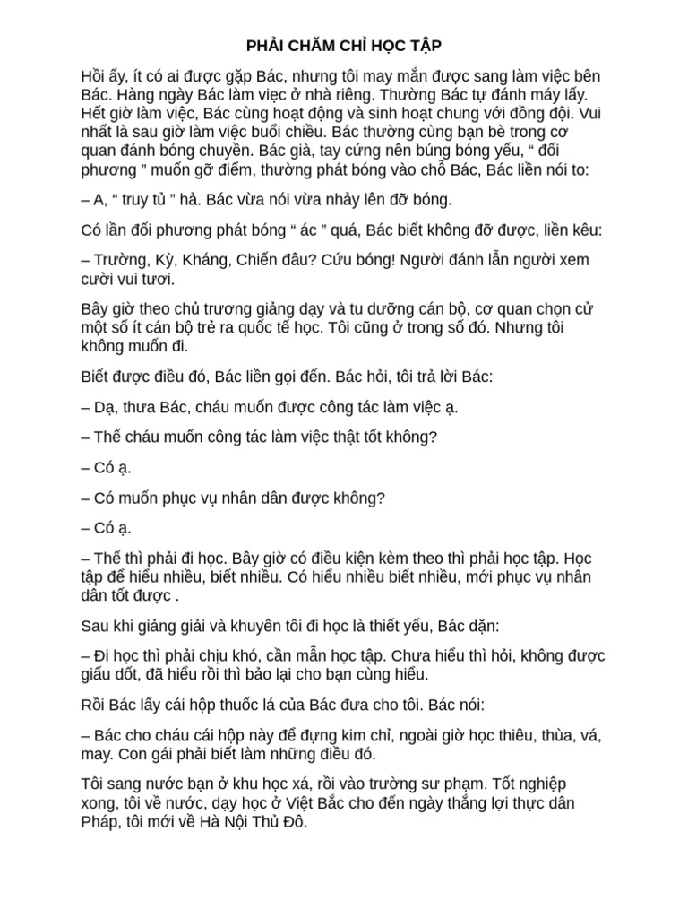 Phai Cham Chi Hoc Tap | PDF