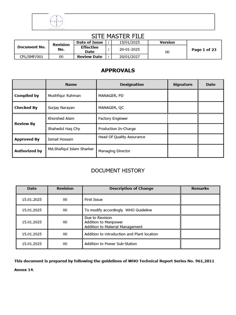 SMF (Updated) (25 - 01 - 2025) - 1 | PDF | Quality Assurance | Risk ...