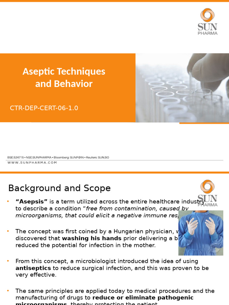 Aseptic Technique and Behaviour - F | PDF | Microbiology | Biology