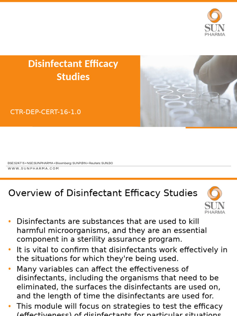 Disinfectant Efficacy Studies - F | PDF | Disinfectant | Antimicrobial