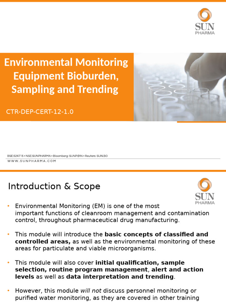 Environmental Monitoring Equipment Bioburden, Sampling and Trending - F ...