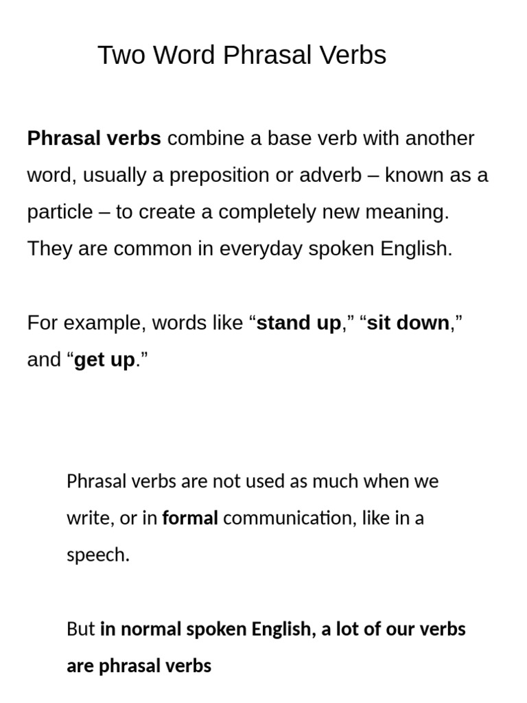 Everyday Phrasal Verbs Explained | PDF