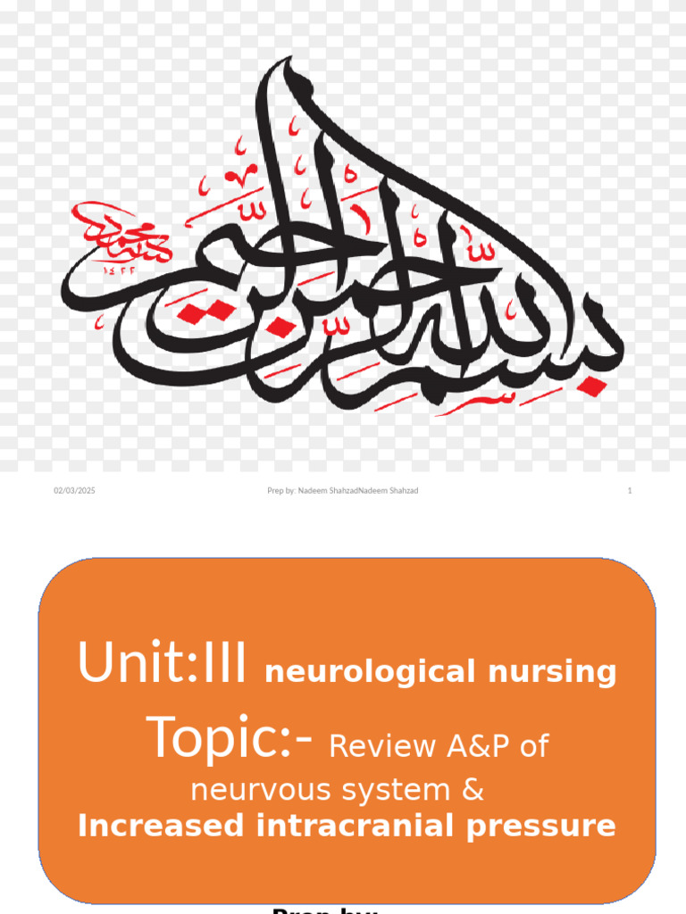 Unit 3 Neurological Nursing AHN-II | PDF | Nervous System | Central Nervous System