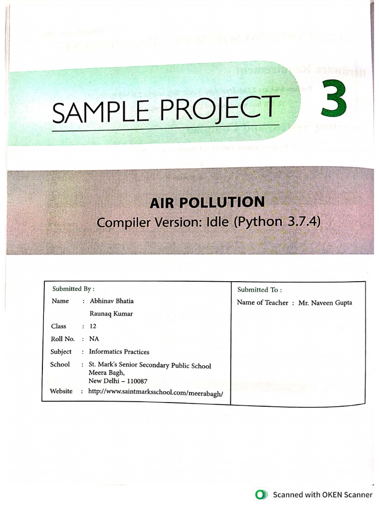 Air Pollution Project | PDF