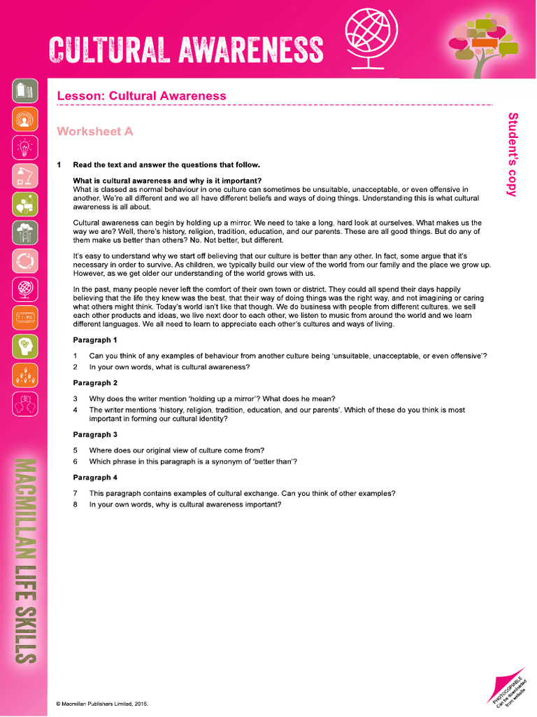 Cultural Awareness St's WSH | PDF