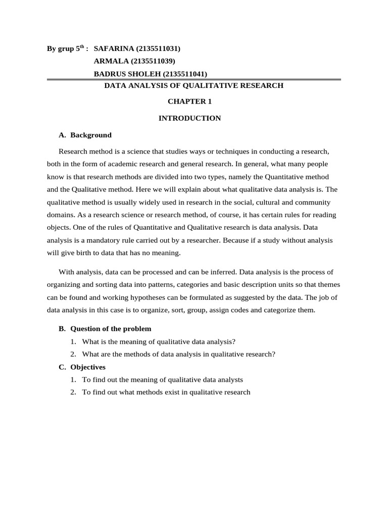 quali kel.5 | PDF | Qualitative Research | Research Methods