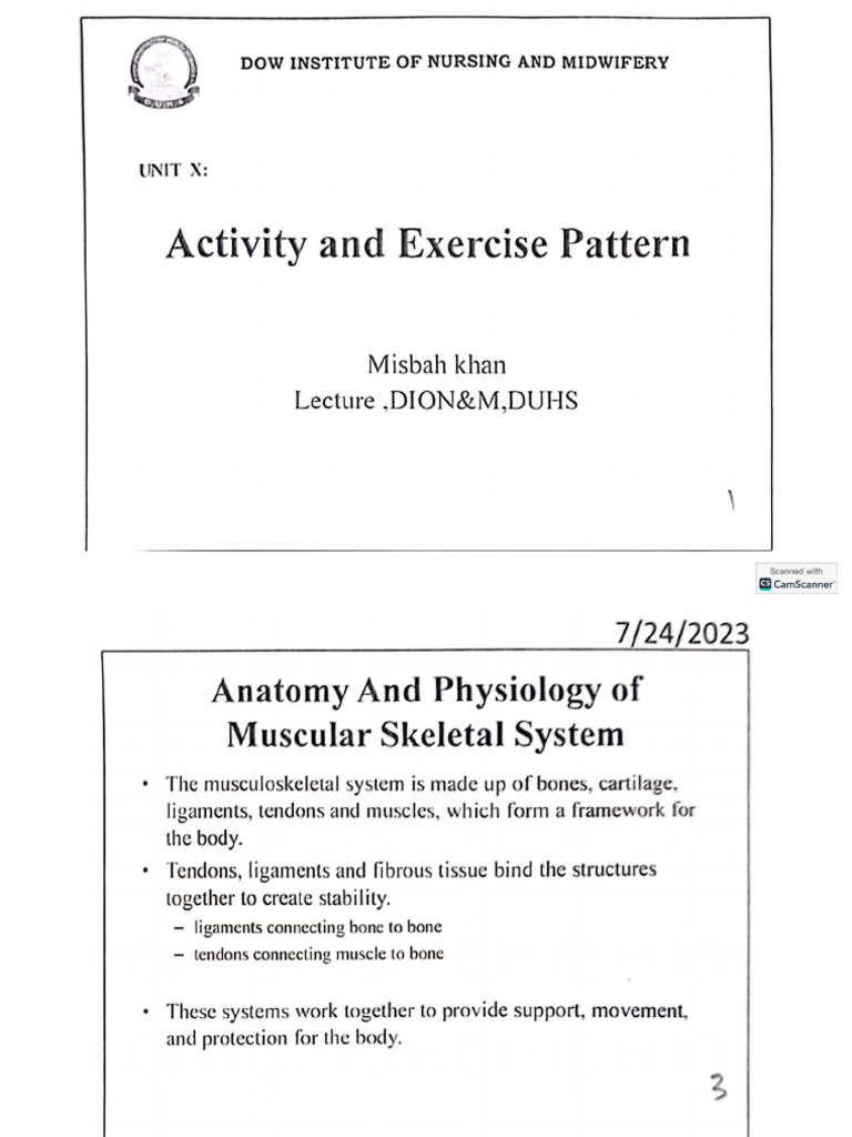 Activity & Exercise Pattern (DUHS) | PDF