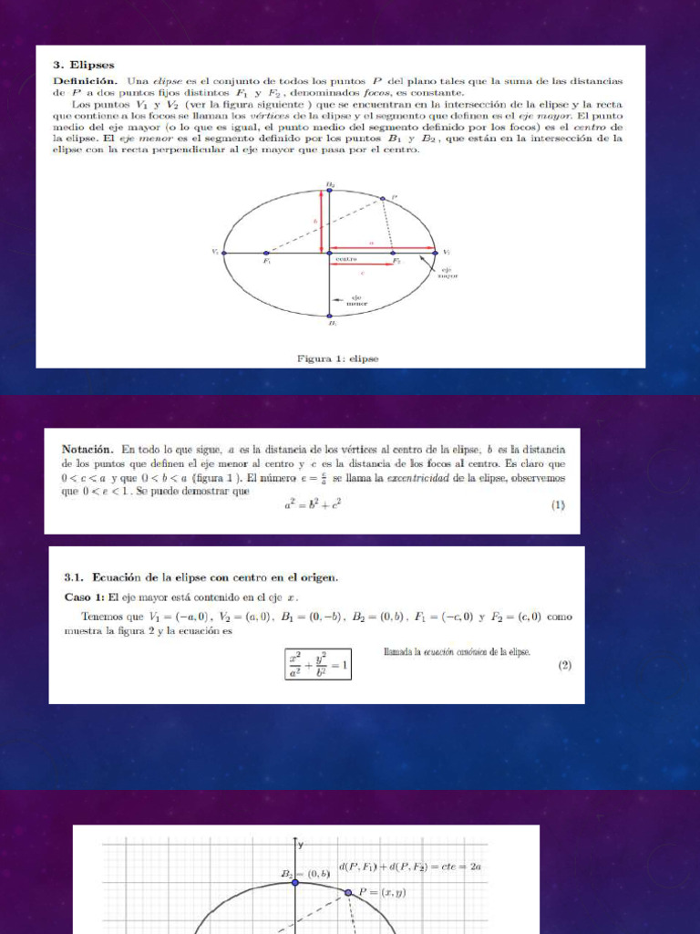 Repaso de Elipse | PDF | Elipse | Objetos matemáticos