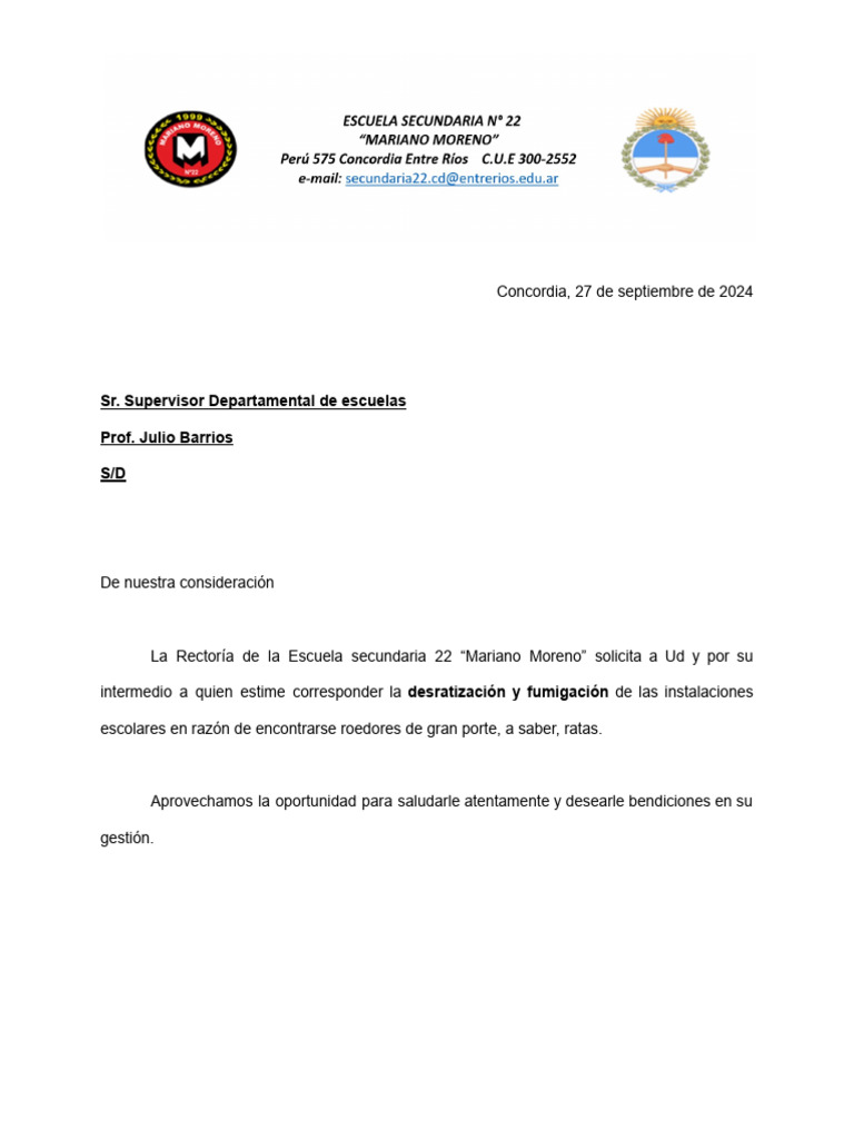 Solicitud de Fumigación y Desratización 2024 | PDF