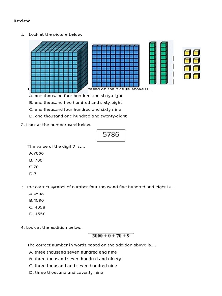 P4 - Whole Numbers | PDF
