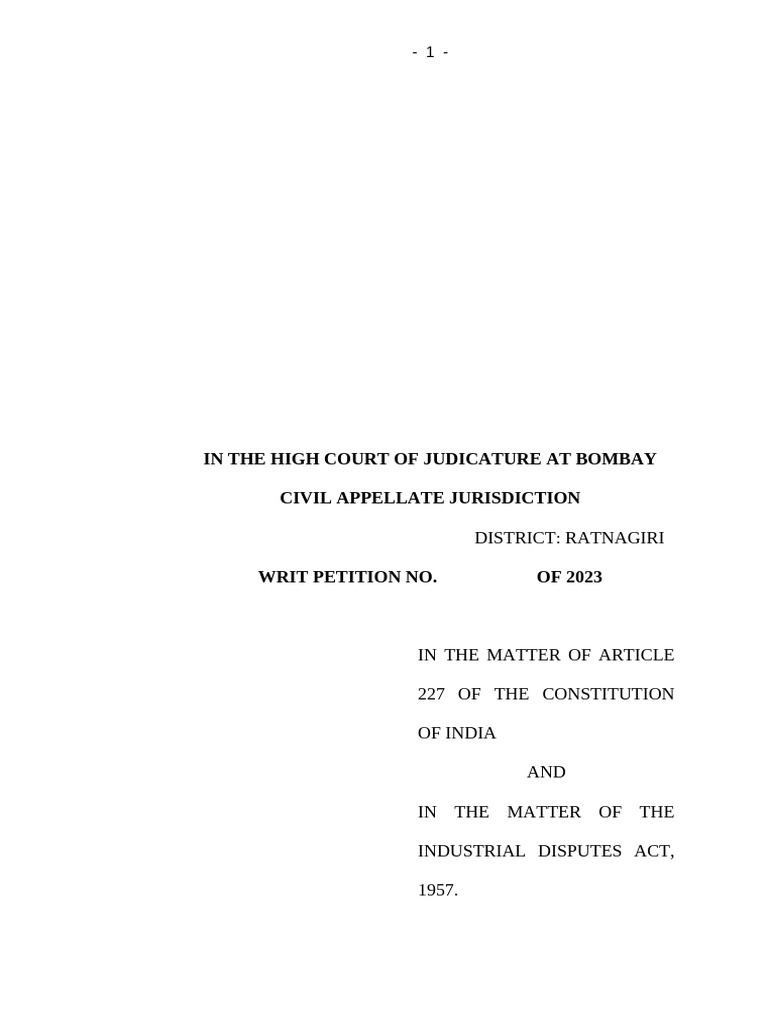 WP Sheetal Gujar - MSRTC - Industr. Court | PDF | Judgment (Law ...