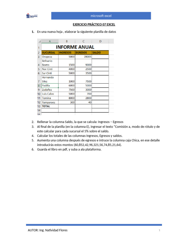 Examen Excel 1 | PDF