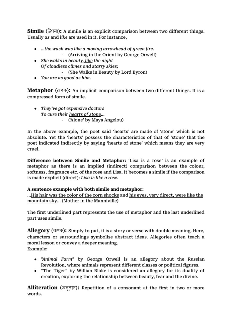 Literary Devices Explained | PDF | Poetry | Rhyme