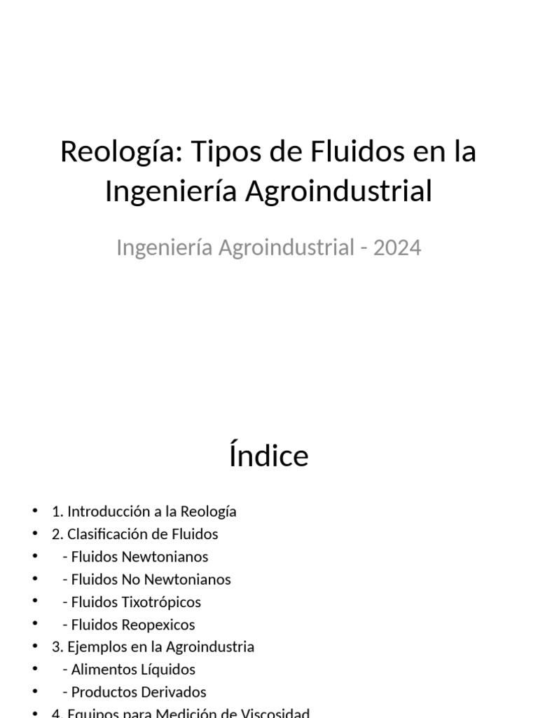 Reología Tipos de Fluidos Detallado | PDF | Reología | Viscosidad