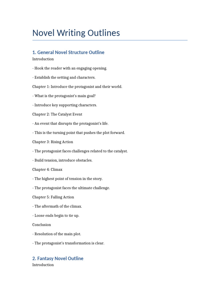 Novel Writing Outlines | PDF | Hero