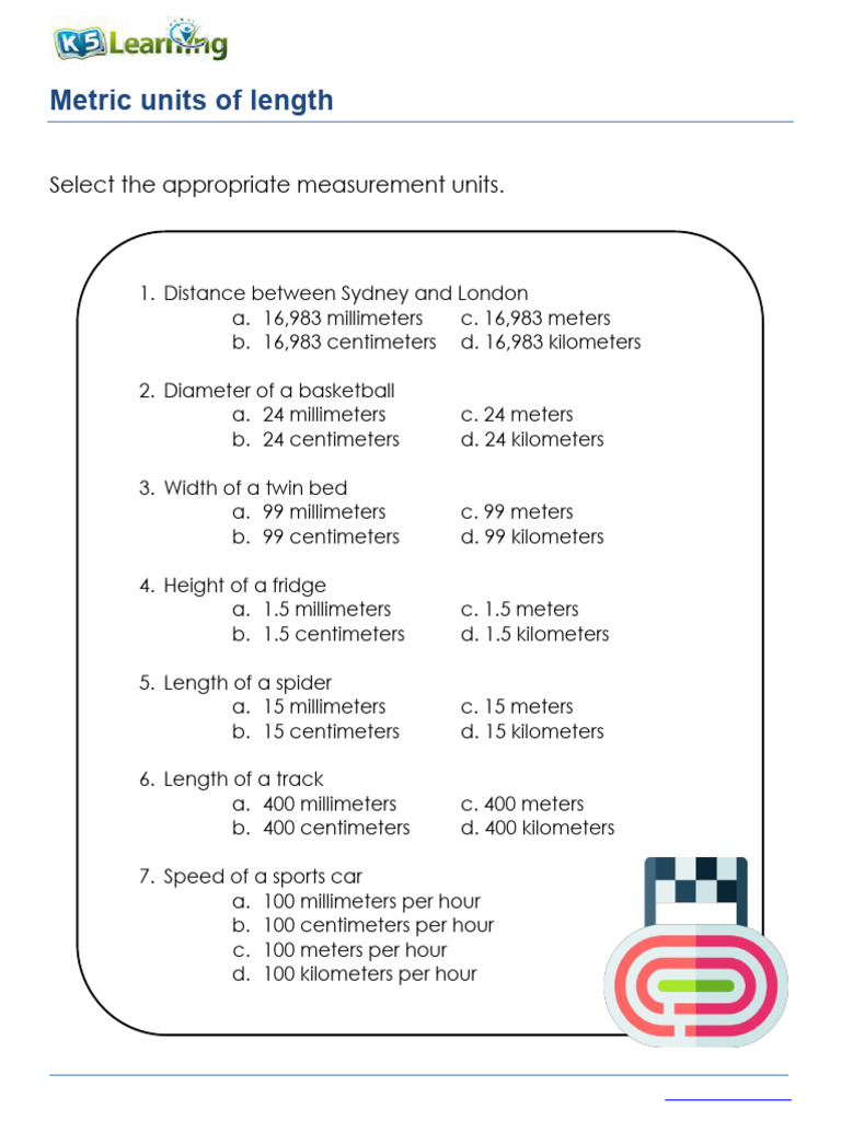 Grade 4 Measurement Units of Length Metric B | PDF