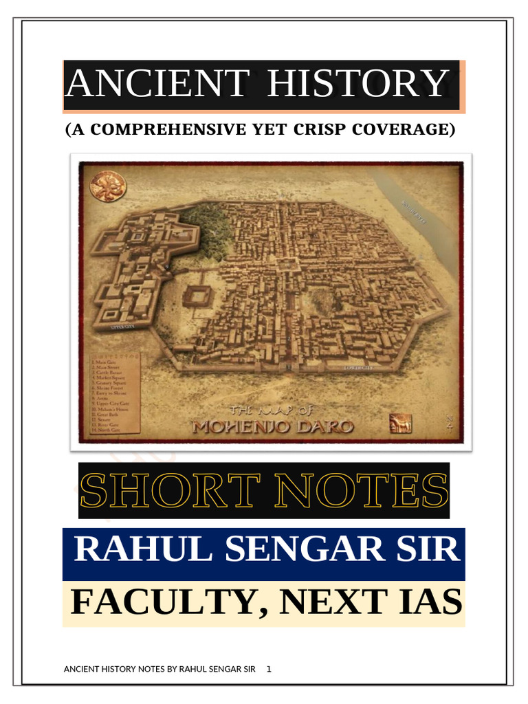 Ancient History Exam Preparation Notes | PDF | Vedas | Hindu Literature
