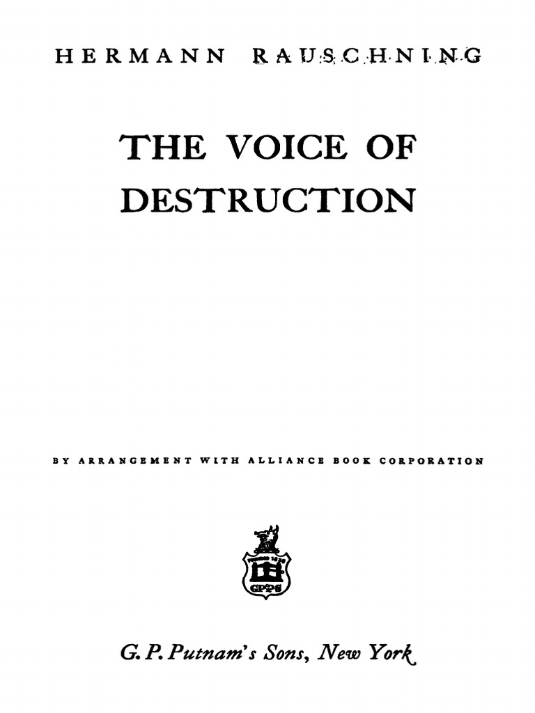 Voice of Destruction, The (Rauschning, Hermann) (Z-Library) | PDF ...