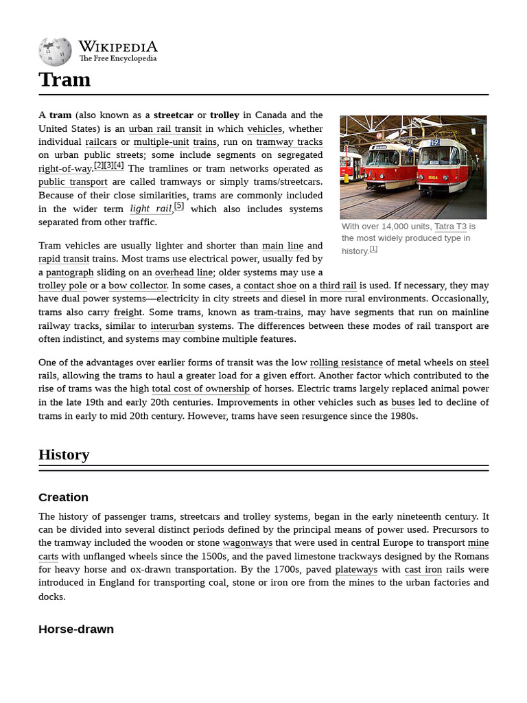 Tram | PDF | Tram | Rail Transport