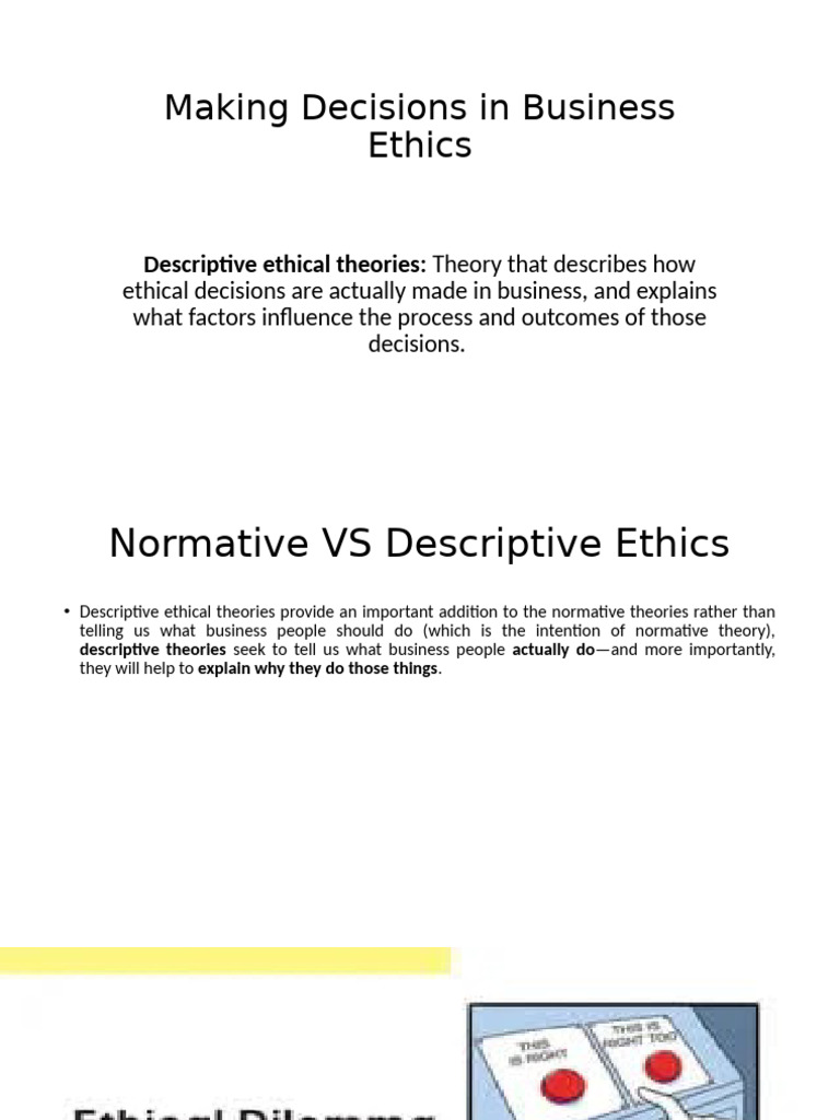 Chapter 4 Making Decisions in Business Ethics | PDF