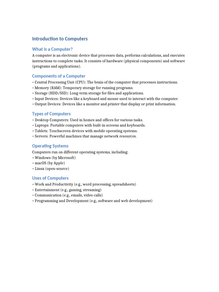 Introduction_to_Computers | PDF