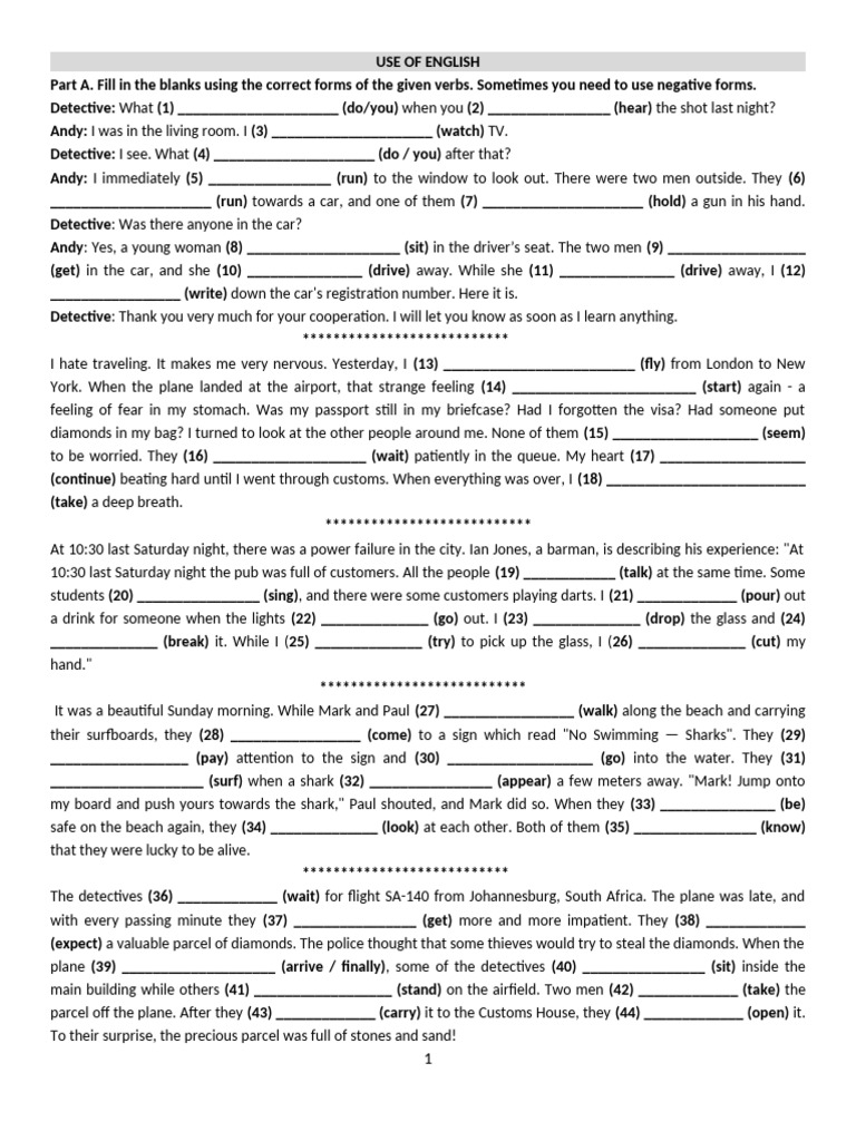 Past Past Progressive Revision | PDF