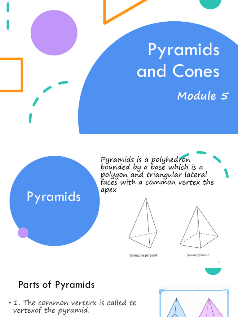Module 5-Cones and Pyramids | PDF | Triangle | Vertex (Geometry)